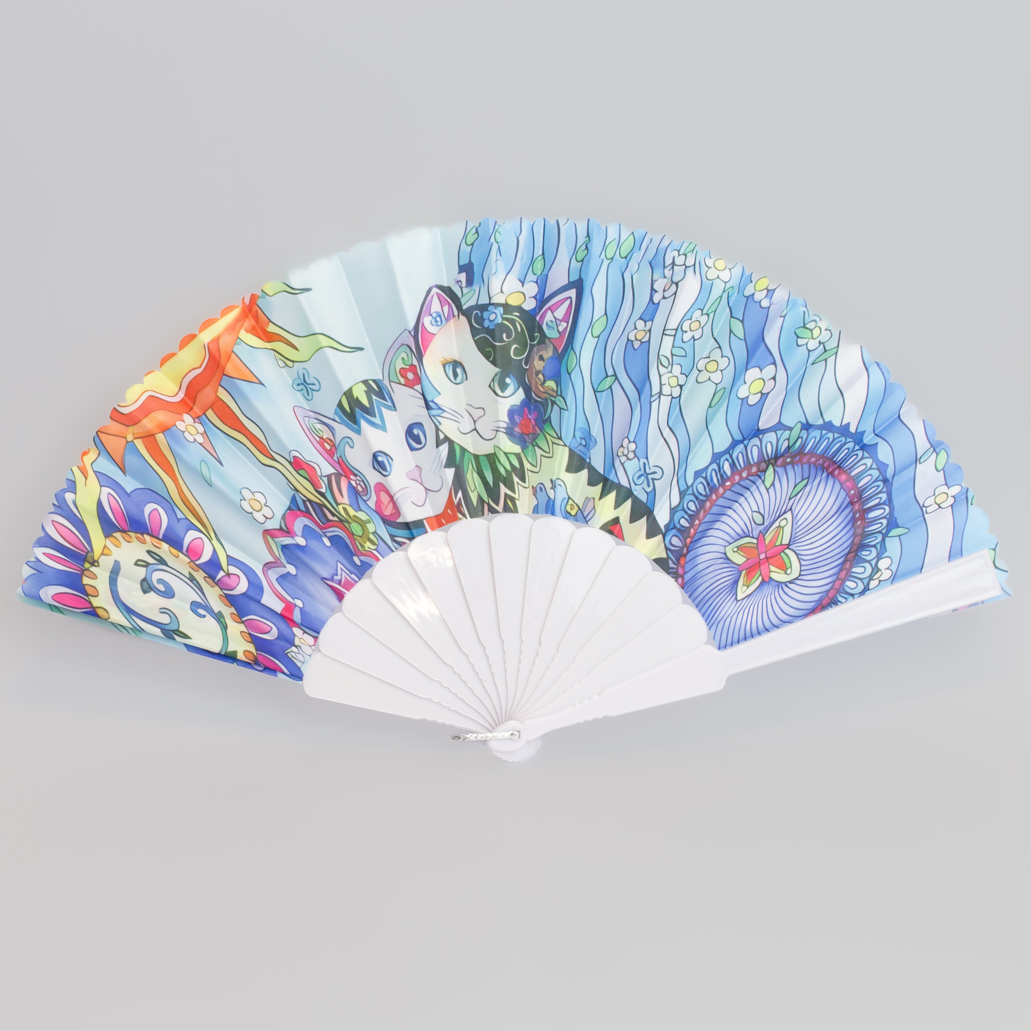 Evantai Pliabil Usor, 23 Cm, Motiv Pisici Psy - Inocente | Rossetti
